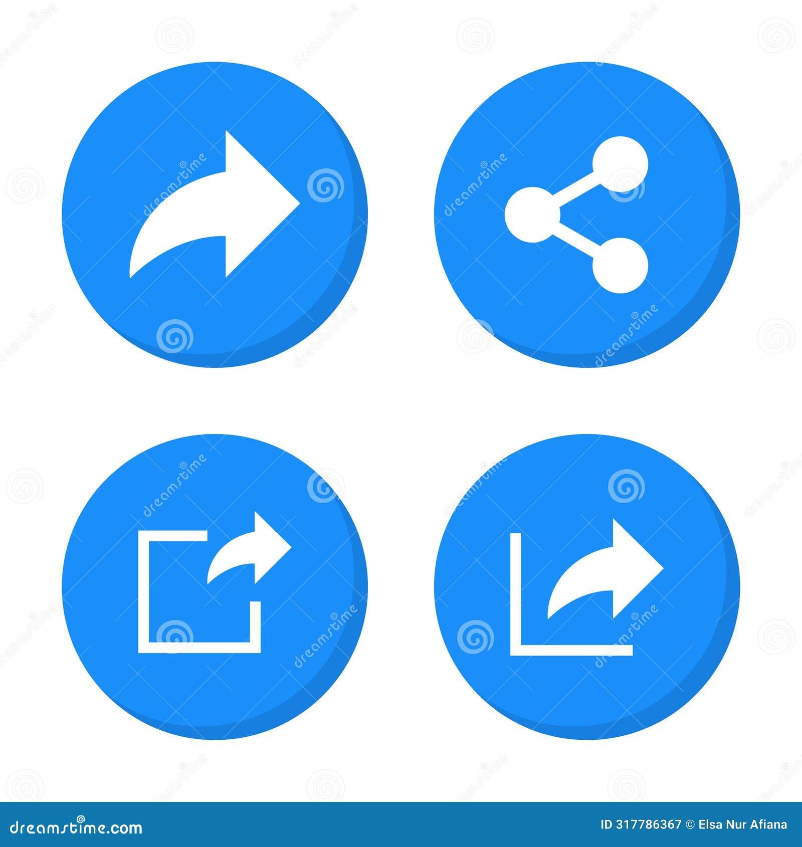 Share Link Button Icon in Flat Design. Hyperlink Concept Stock Vector ...