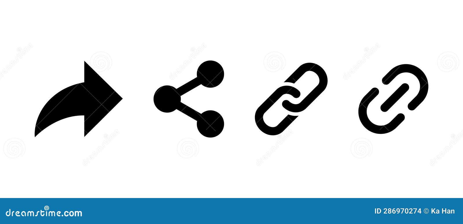 Share and Link Chain Icon Vector. Repost and Hyperlink Sign Symbol ...