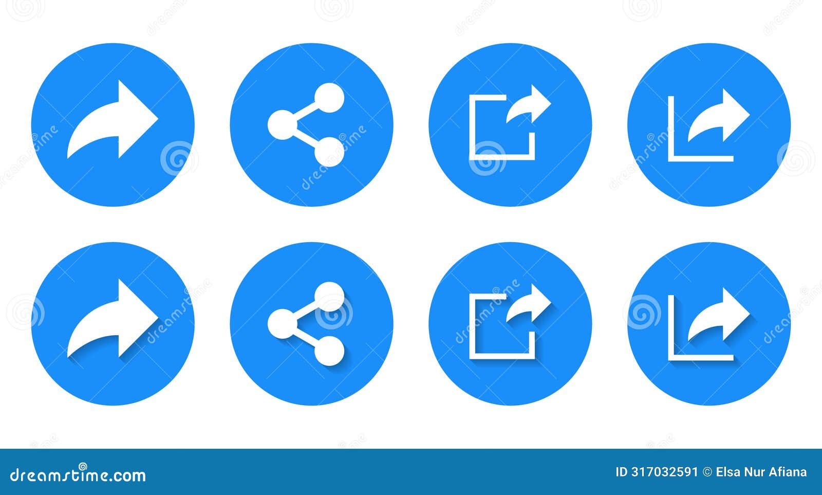 Share Link Icon with Shadow. Set of Hyperlink Concept Stock Vector ...