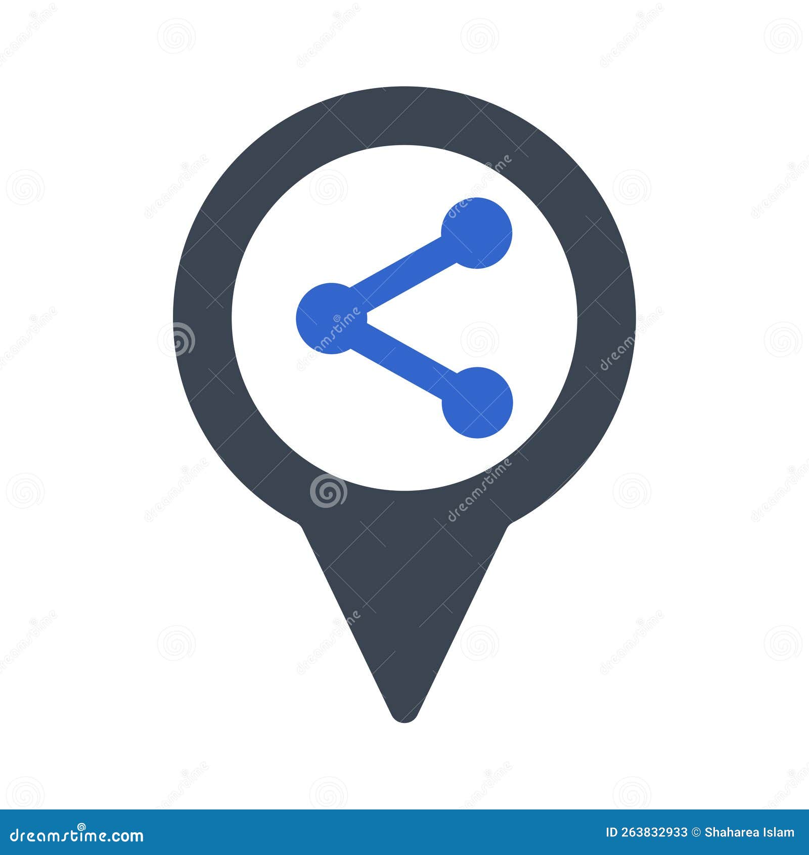 Share location icon stock vector. Illustration of symbol - 263832933
