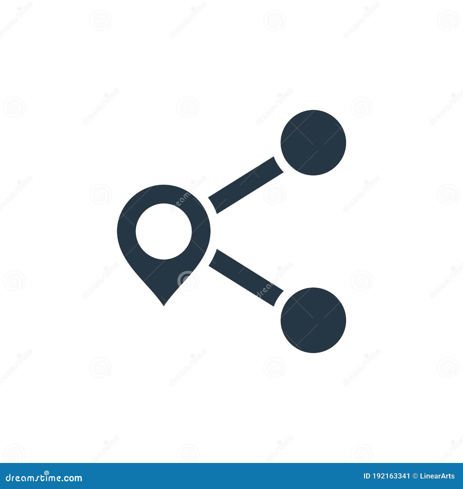 Share Location Icon Vector from Maps and Navigation Concept. Thin Line ...