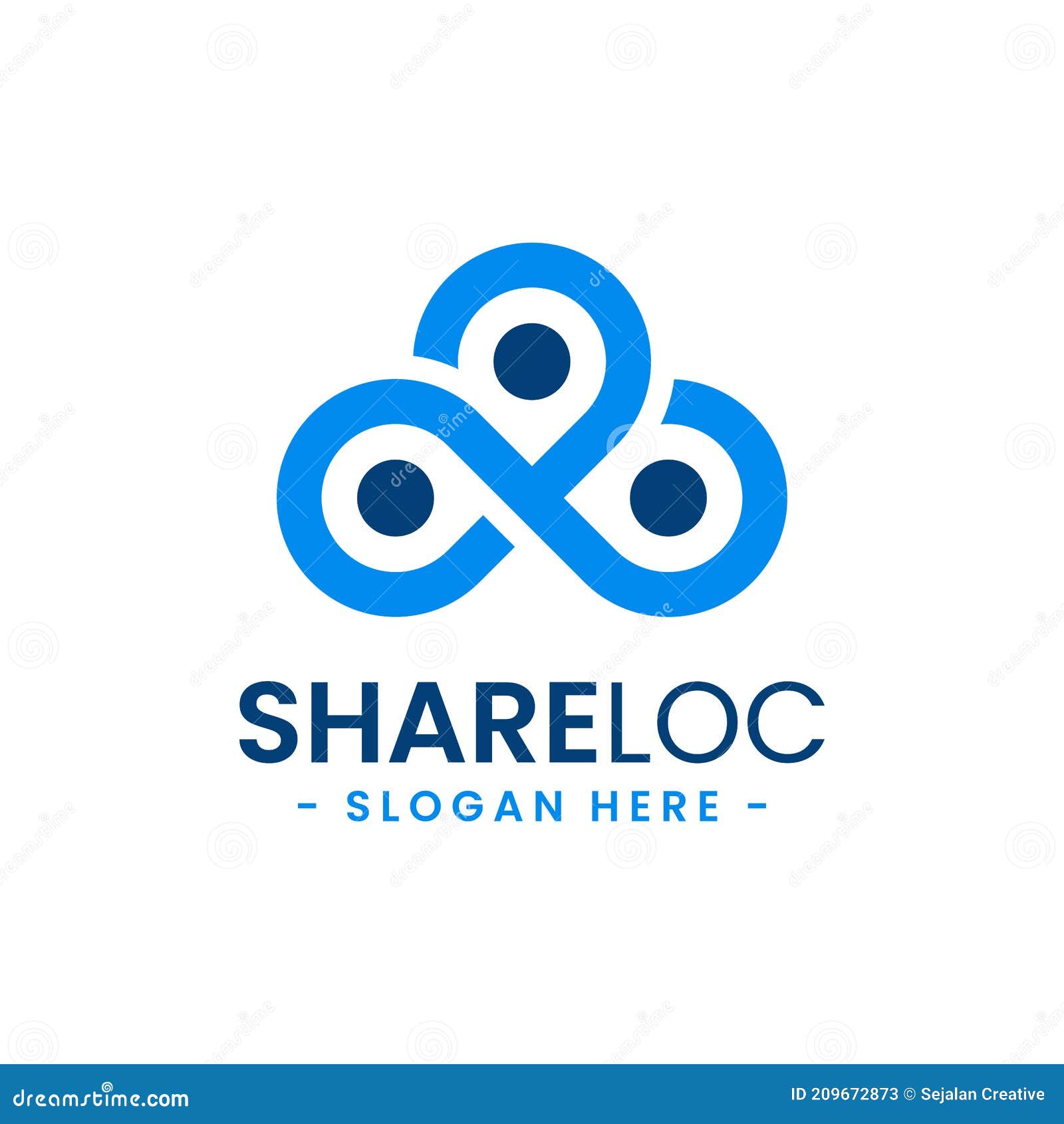 Share Location Logo Design Template Stock Vector - Illustration of ...