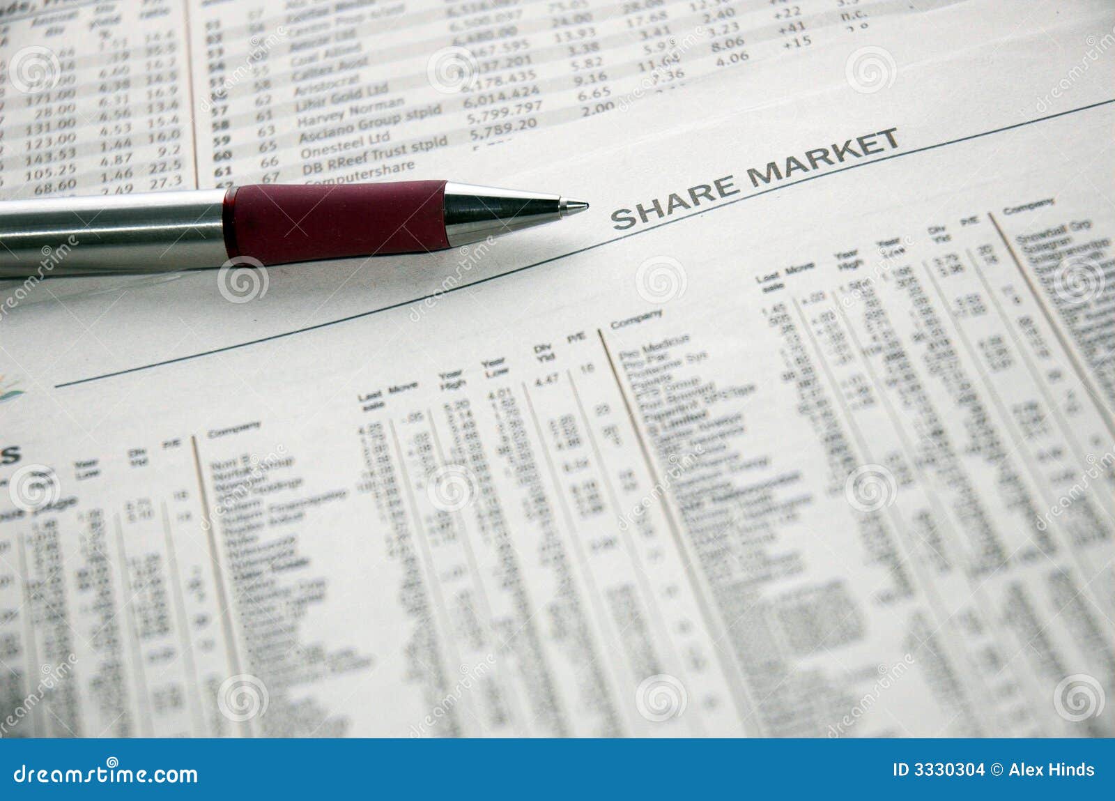 Share Market stock photo. Image of isolated, newsletter - 3330304