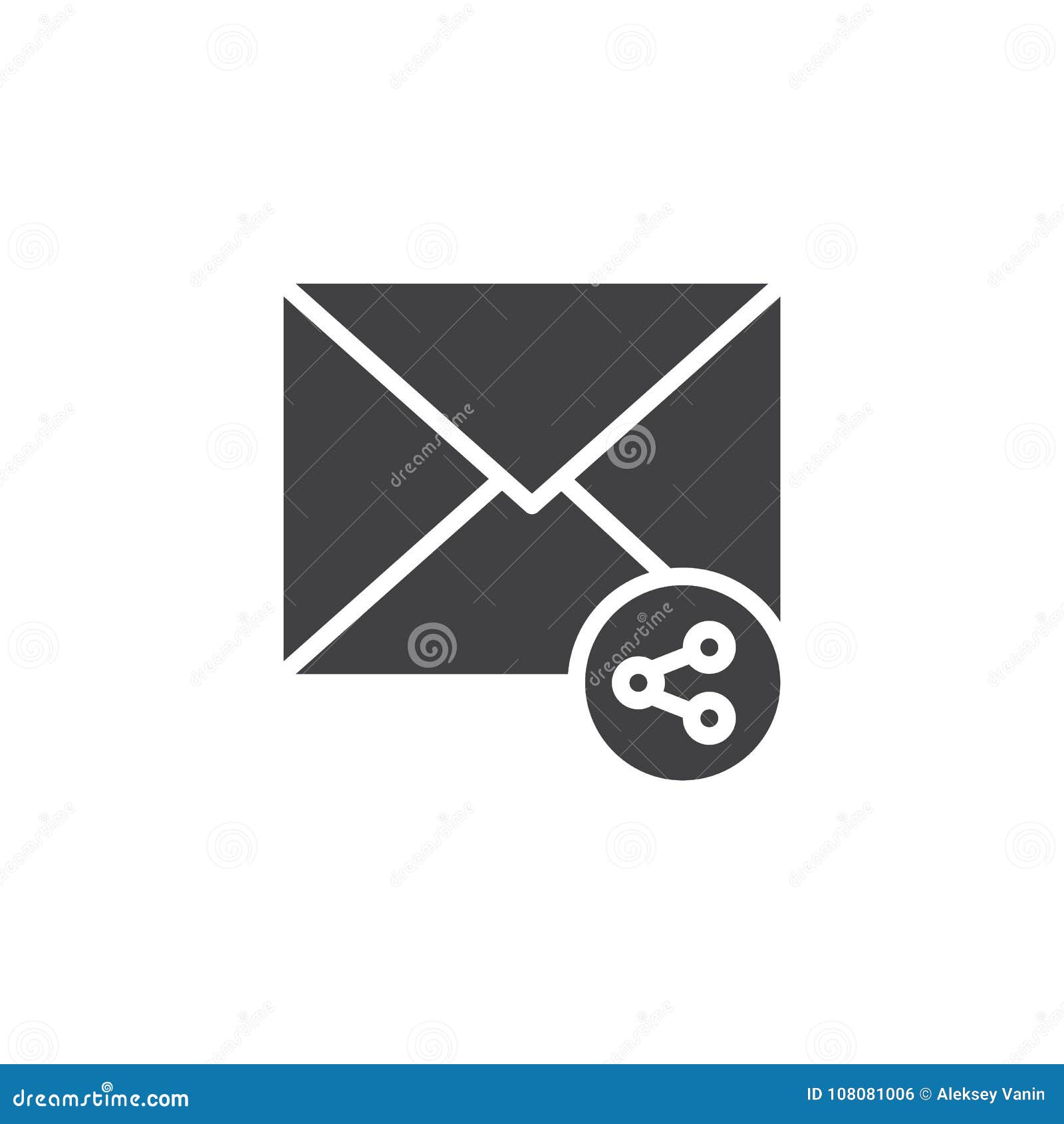 Share message icon vector stock vector. Illustration of newsletter ...
