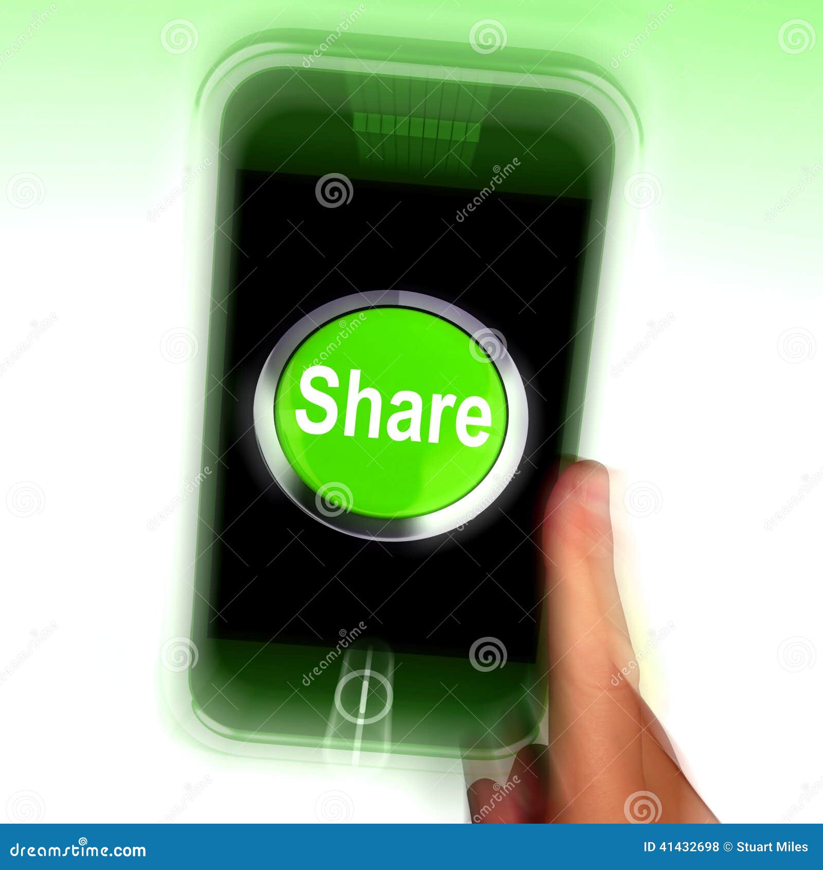 Share Mobile Means Online Sharing and Community Stock Illustration ...