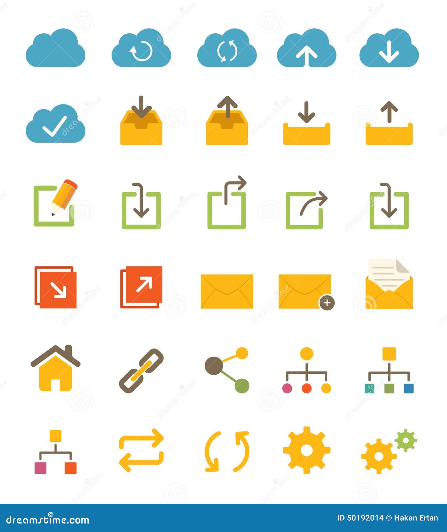 Share and Network Icons stock vector. Illustration of link - 50192014