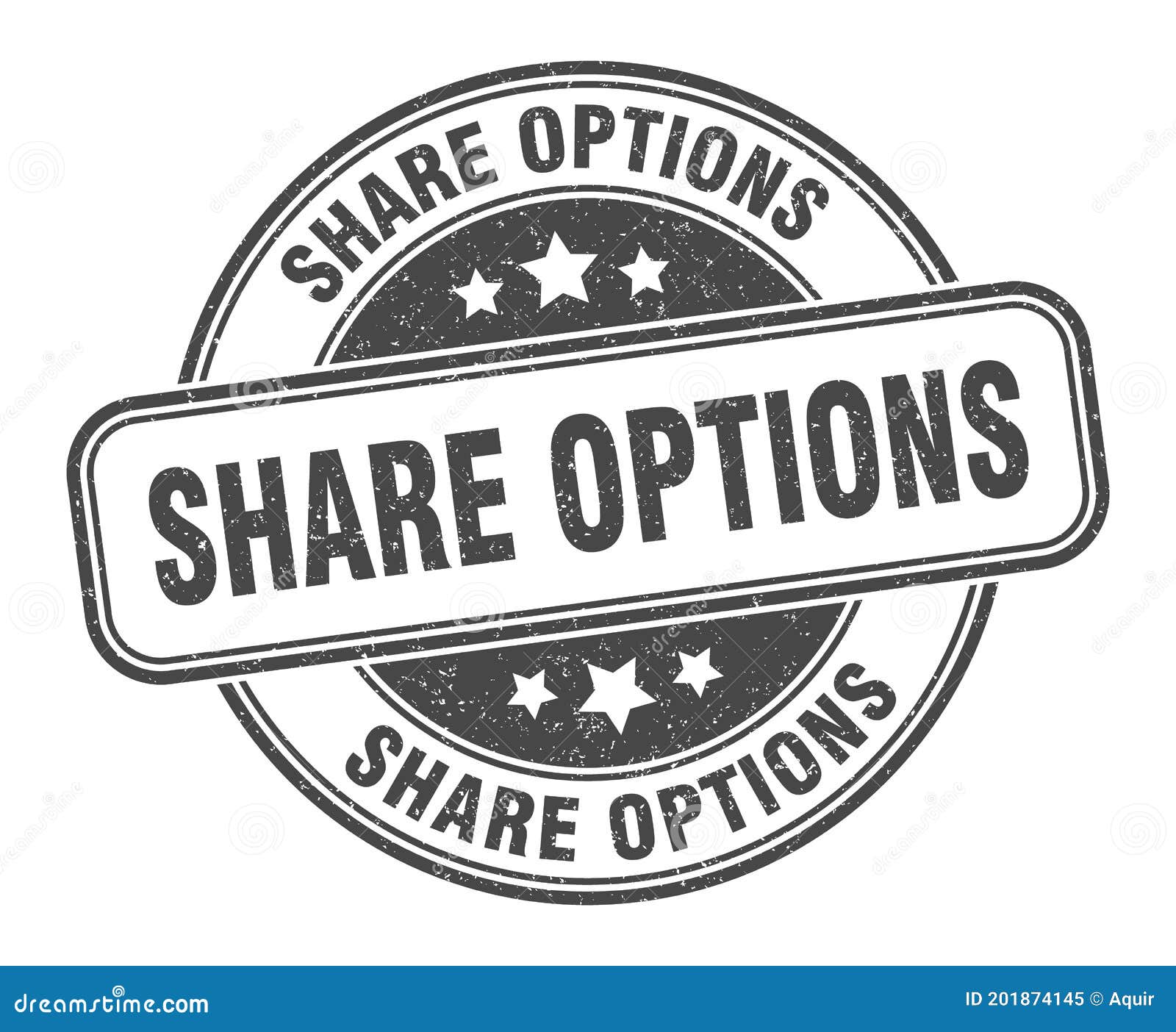 Share Options Stamp. Share Options Round Grunge Sign Stock Vector ...