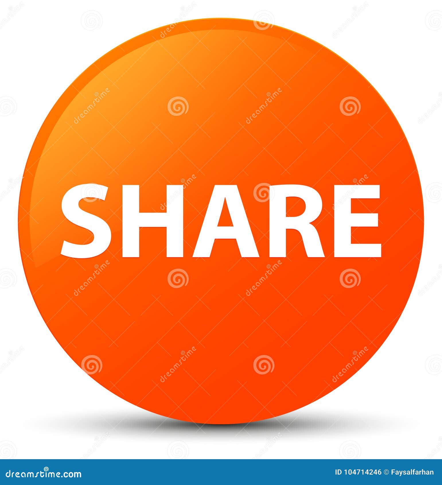 Share orange round button stock illustration. Illustration of divide ...