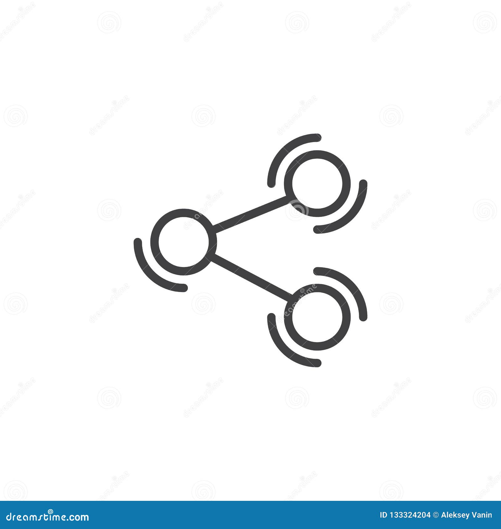Share outline icon stock vector. Illustration of stroke - 133324204