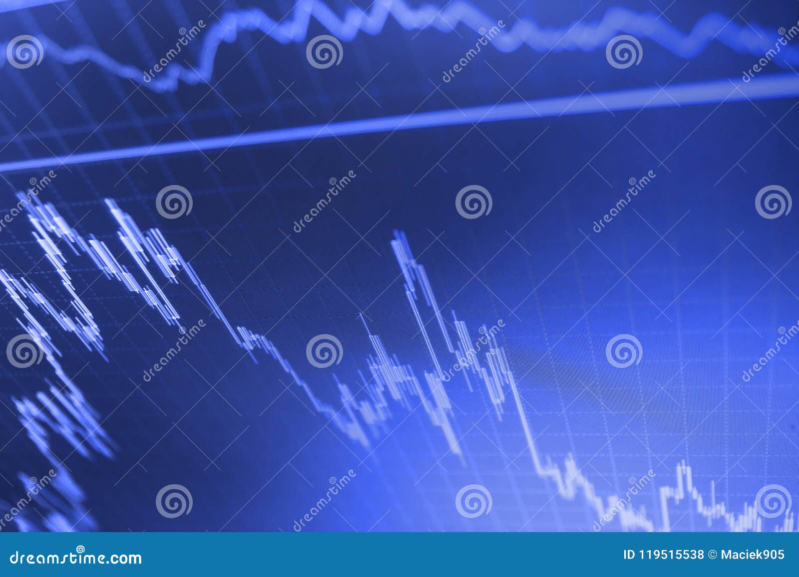 Share Price Candlestick Chart. Display of Quotes Pricing Graph ...