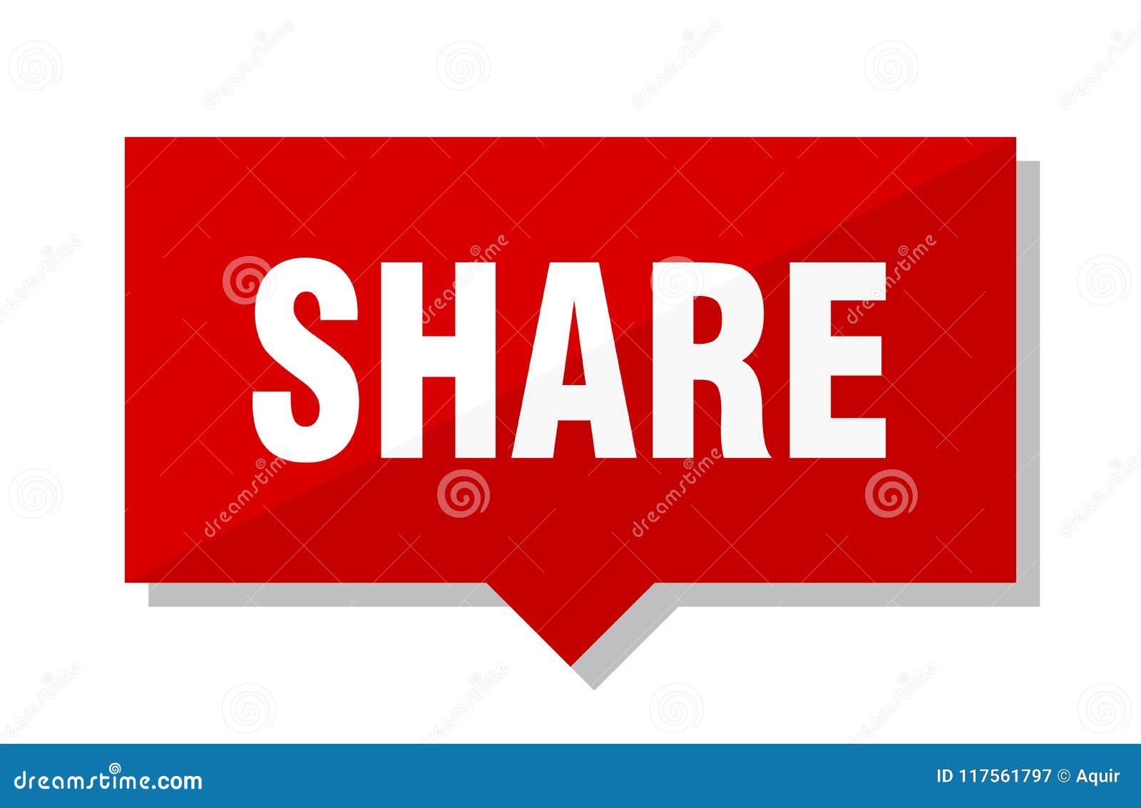 Share red tag stock vector. Illustration of banner, sign - 117561797