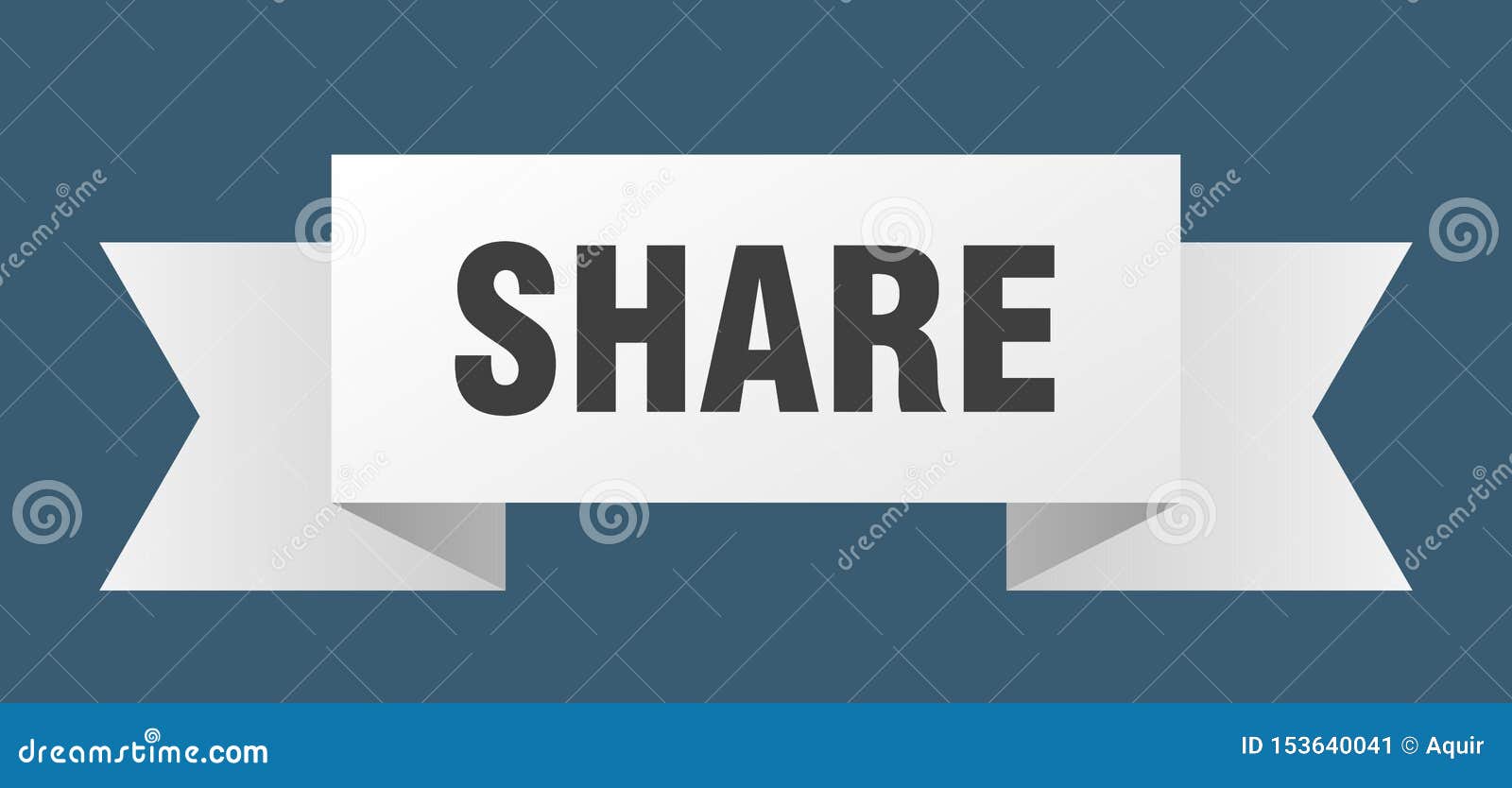 Share ribbon. stock vector. Illustration of flyer, graphic - 153640041