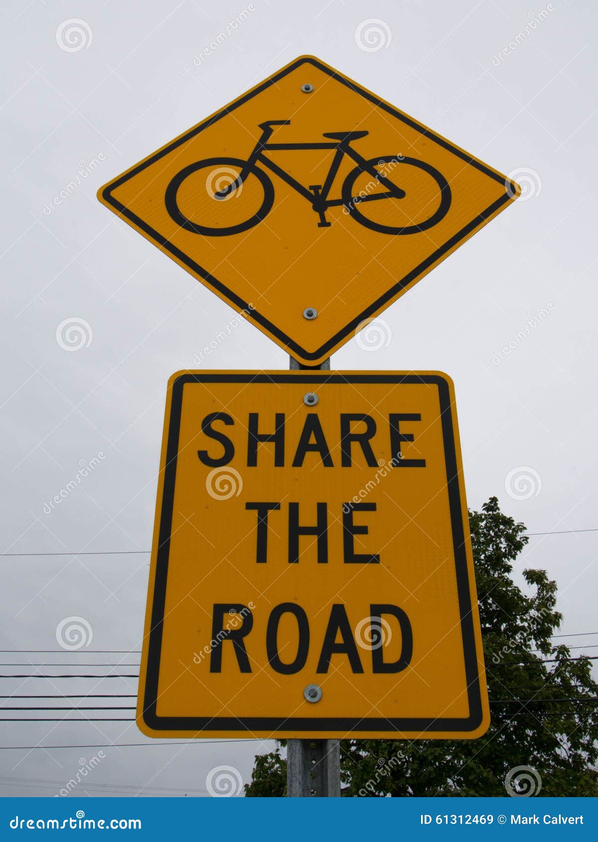 Share the Road Signs stock image. Image of foreground - 61312469