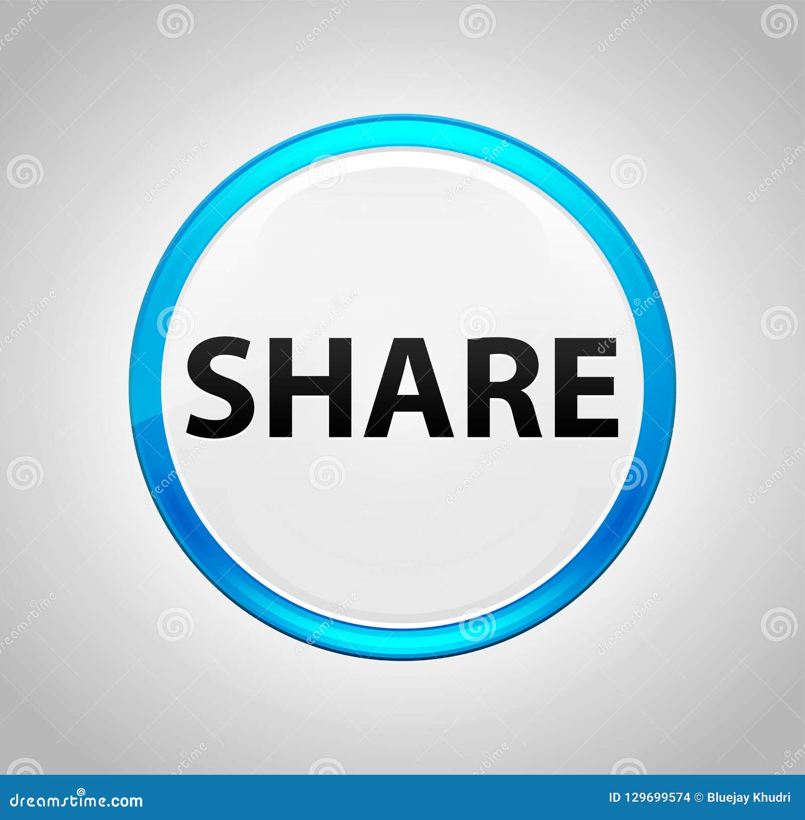 Share Round Blue Push Button Stock Illustration - Illustration of ...