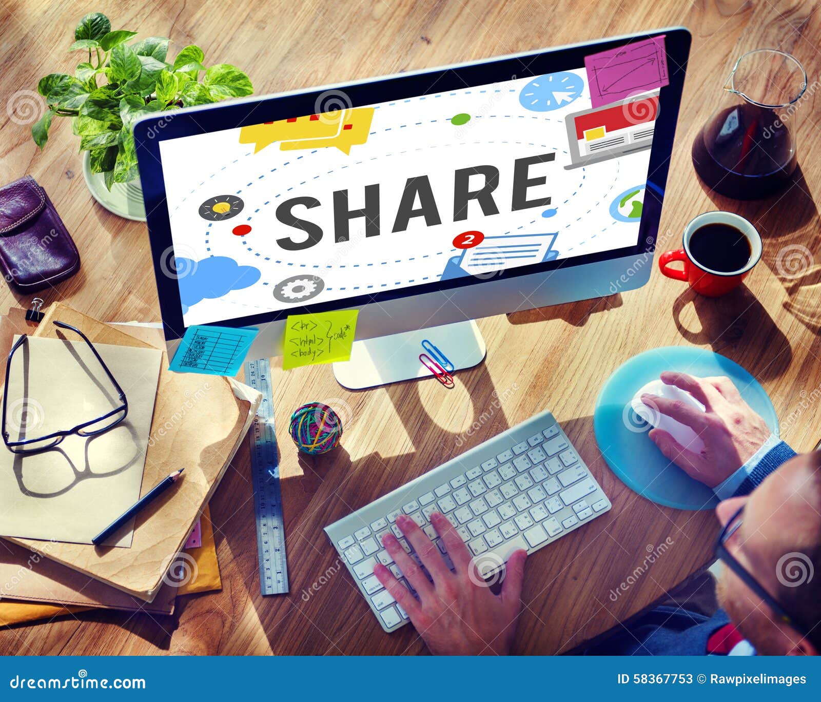 Share Sharing Connection Social Networking Concept Stock Image - Image ...