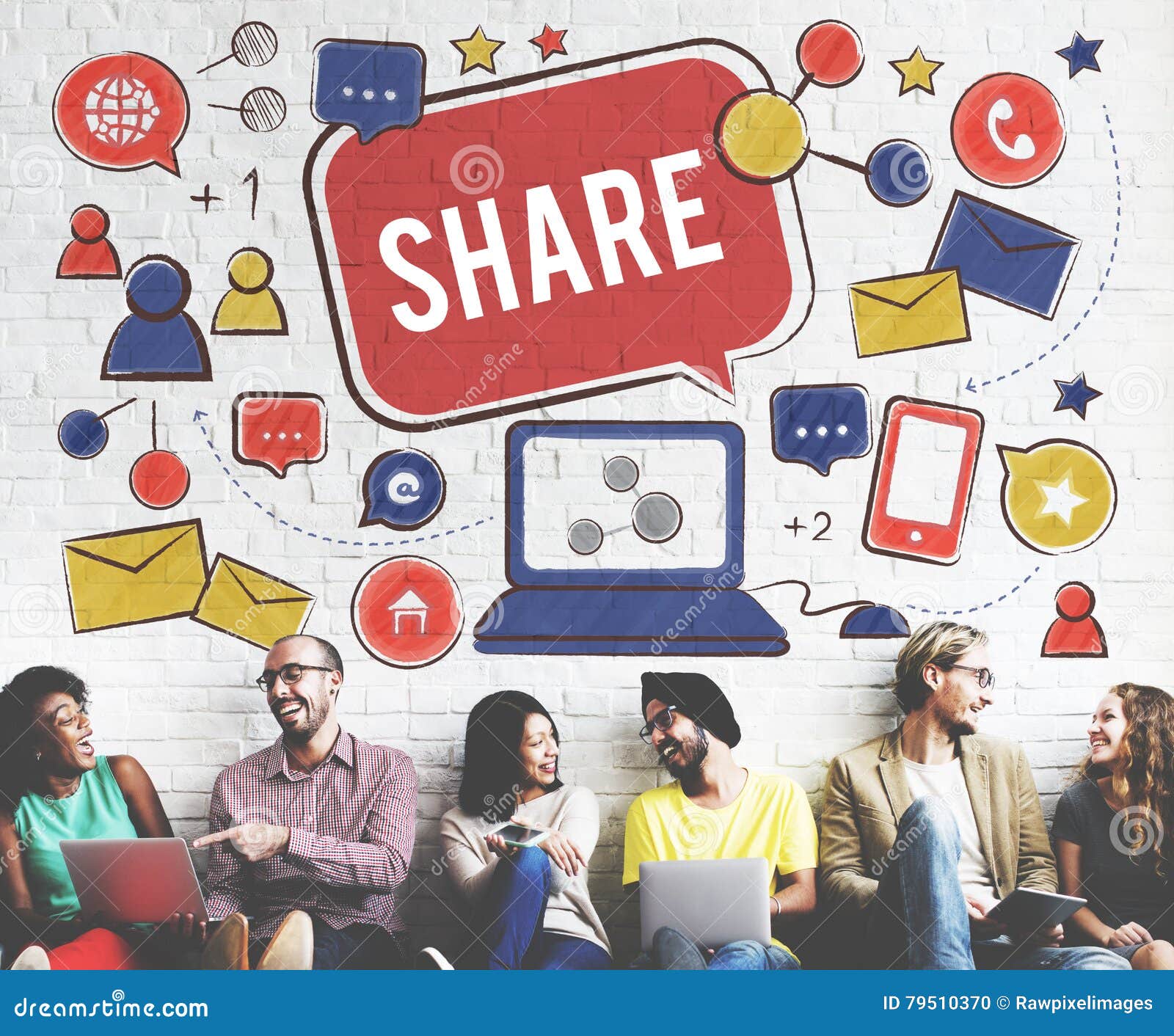 Share Sharing Portion Media Connection Feedback Concept Stock Photo ...