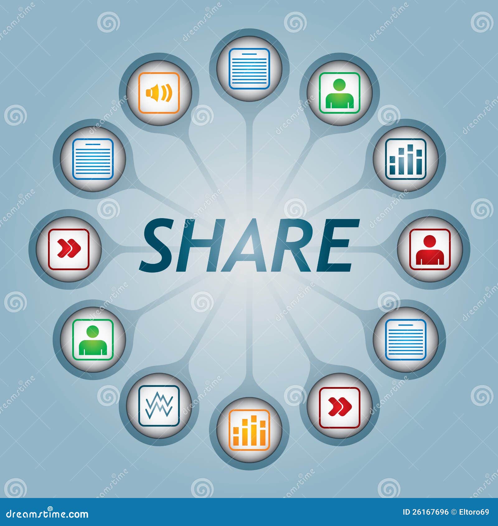 Share sign stock vector. Illustration of draw, file, send - 26167696