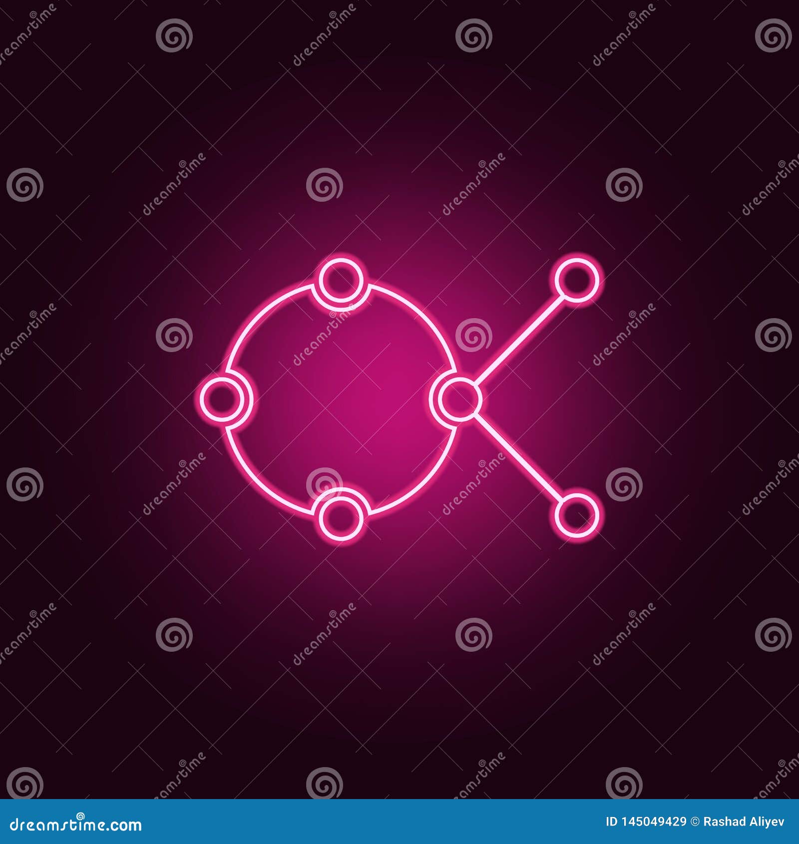 Share Sign Icon. Elements of Web in Neon Style Icons Stock Illustration ...