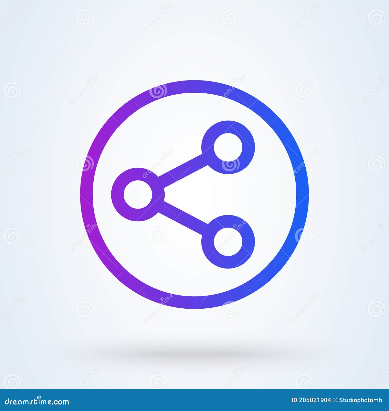 Share Sign Line Icon or Logo. File Sharing Concept Stock Vector ...