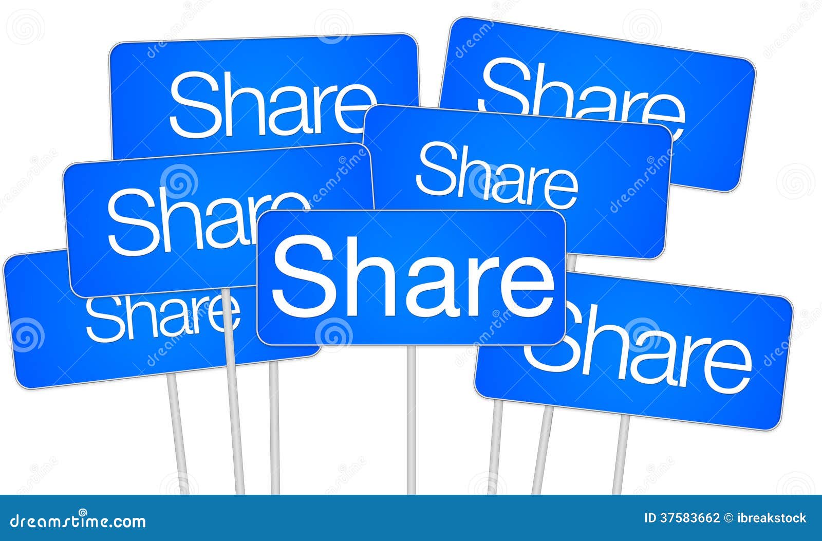 Share social media concept stock illustration. Illustration of facebook ...