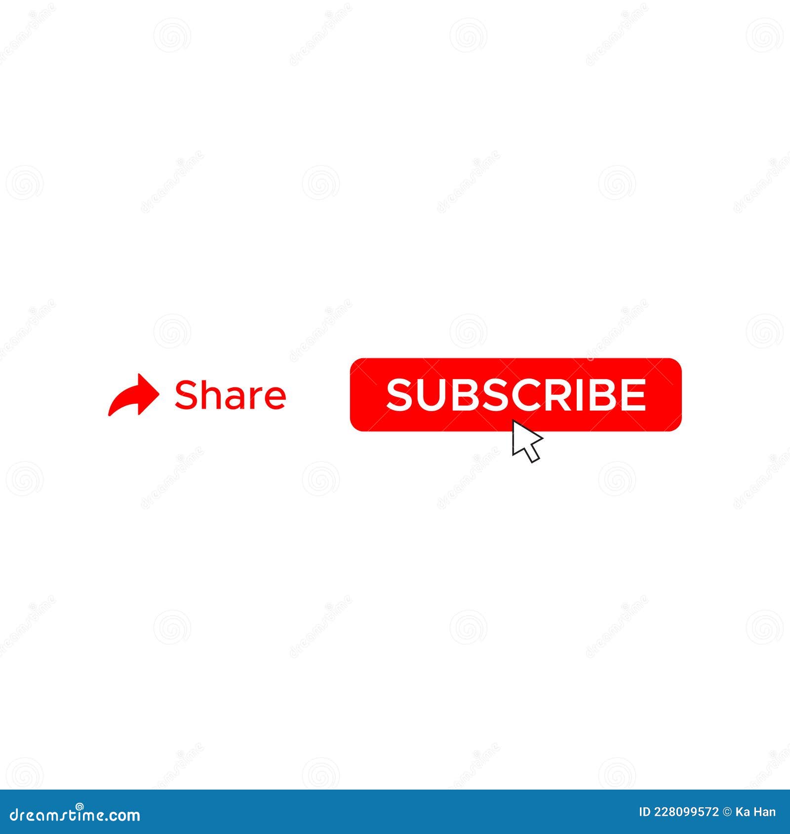 Share and Subscribe Button Icon Vector Stock Vector - Illustration of ...