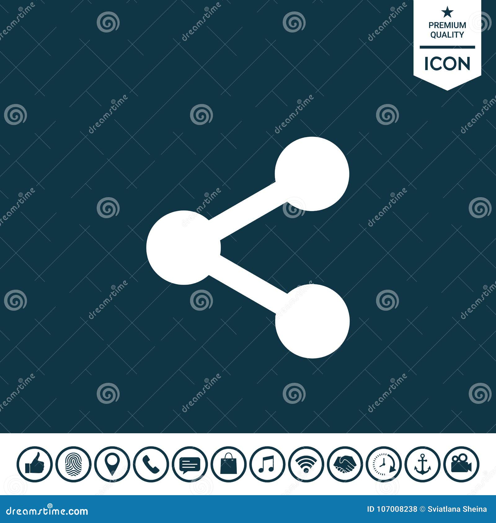 Share symbol icon stock vector. Illustration of computer - 107008238