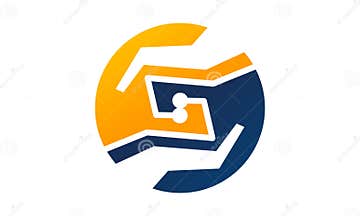 Share Technology Logo Design Template Stock Vector - Illustration of ...