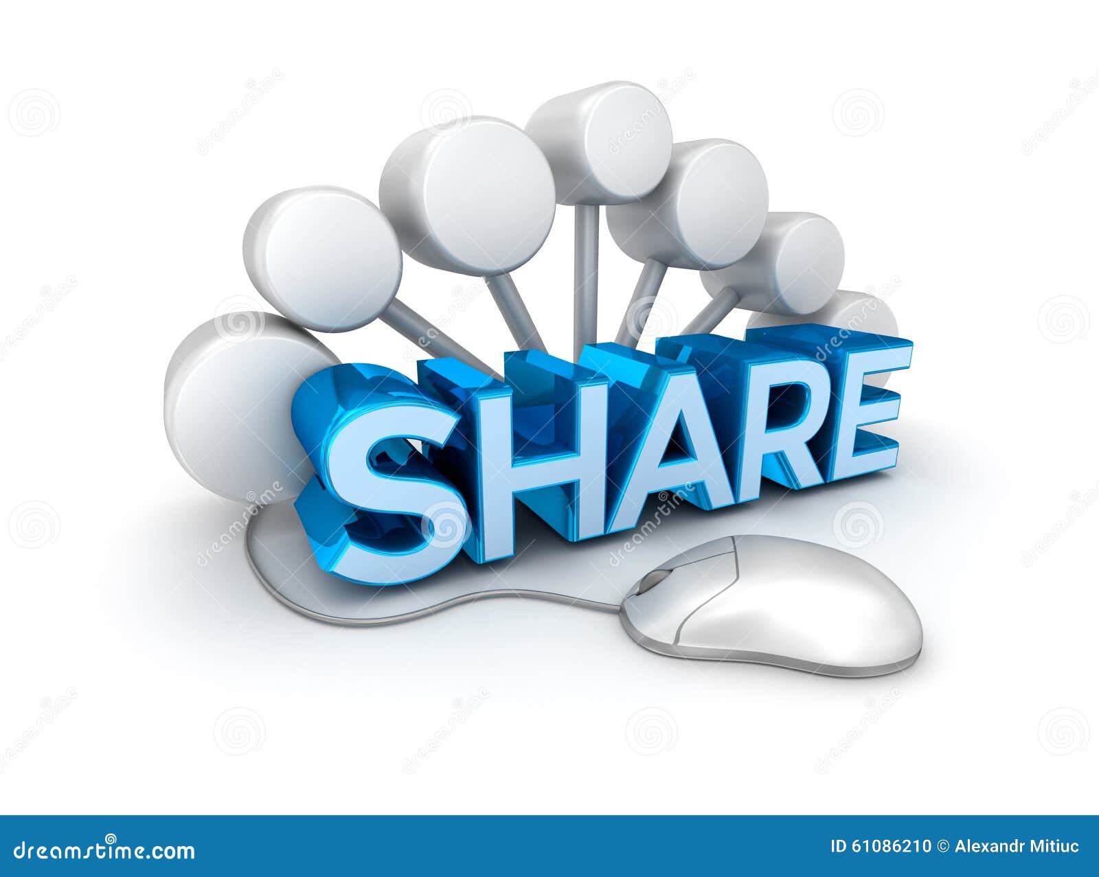 Share text, 3d Concept stock illustration. Illustration of concept ...