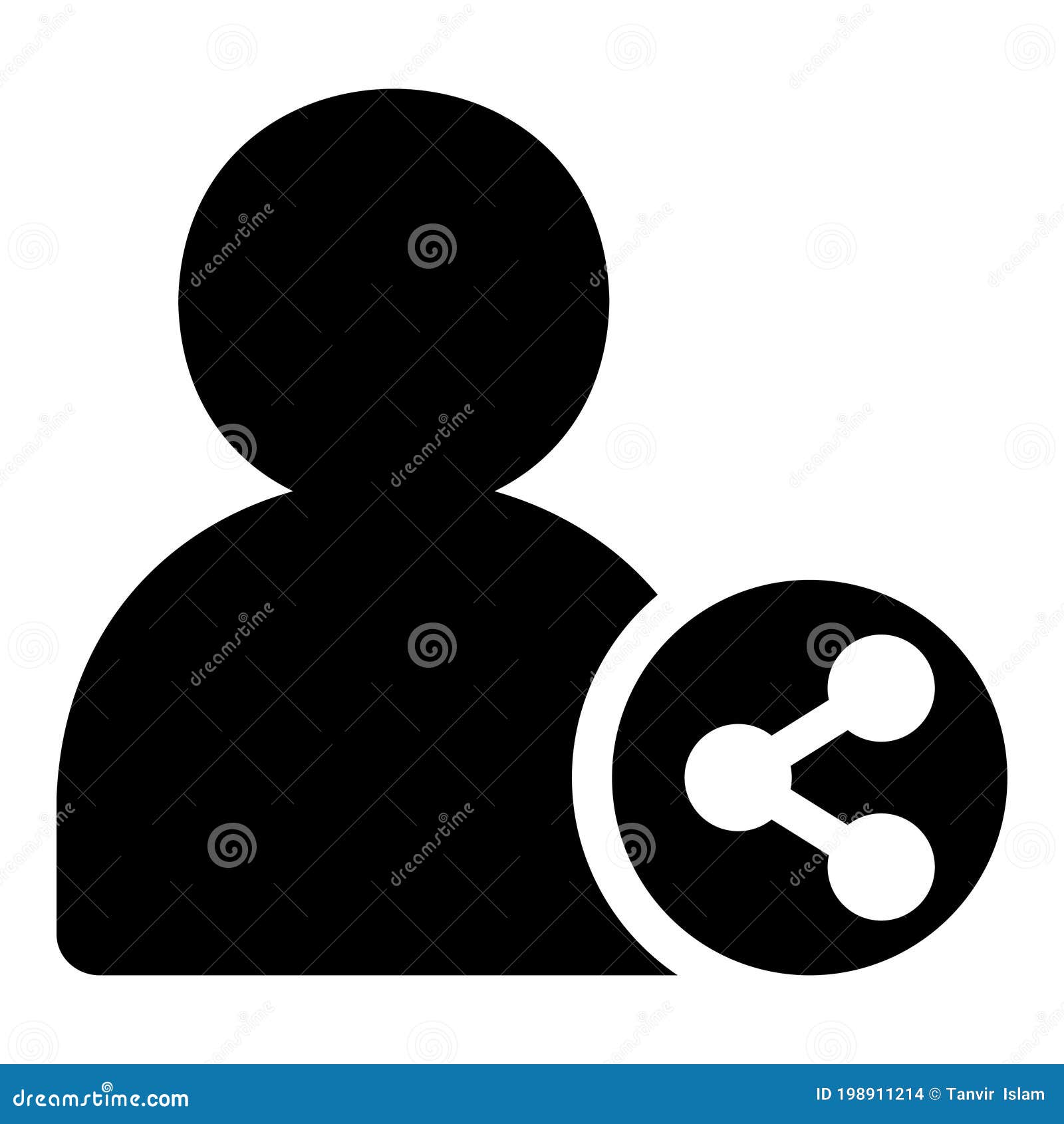 Share User Icon stock vector. Illustration of vector - 198911214