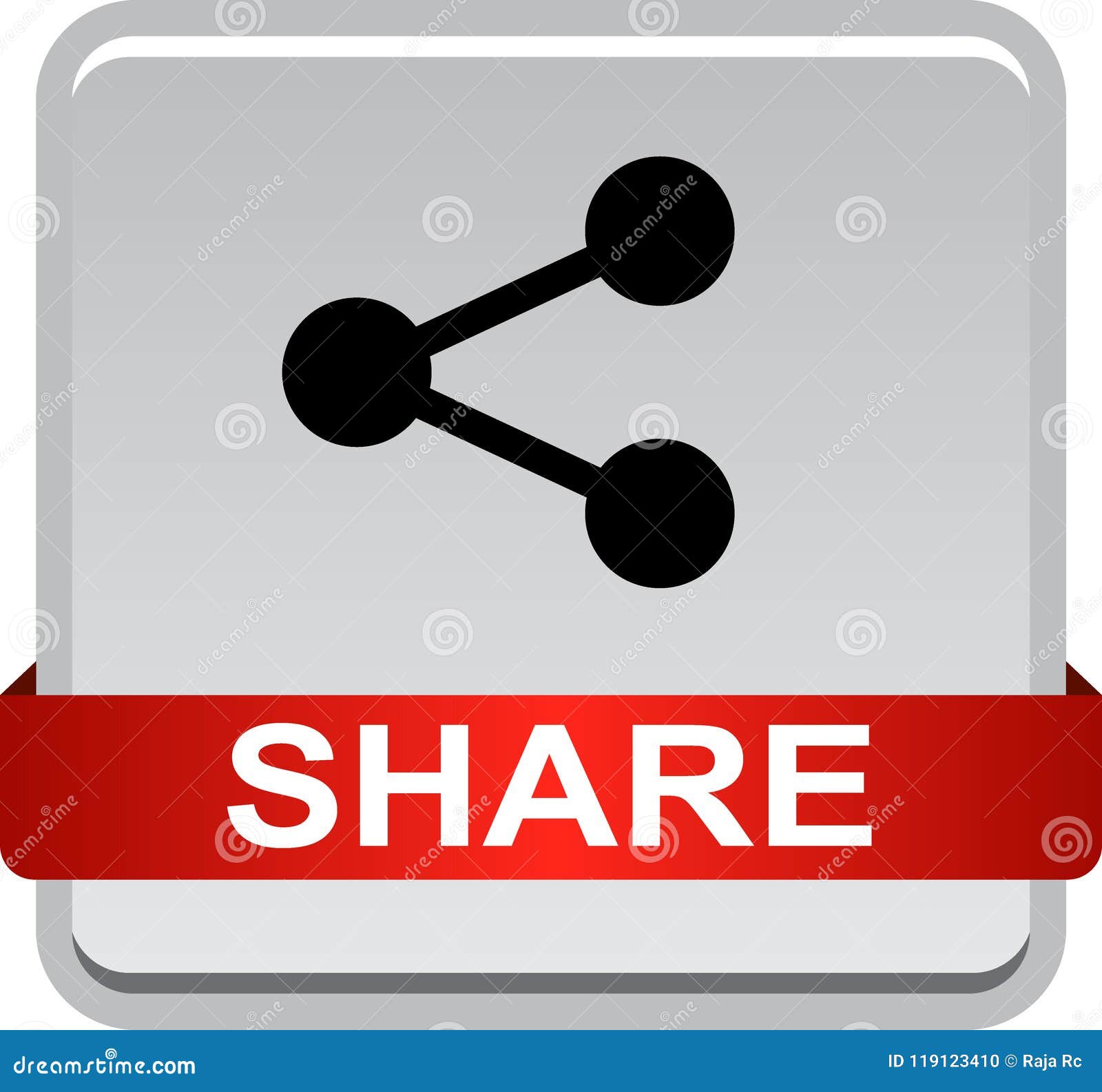 Share web button icon stock vector. Illustration of element - 119123410