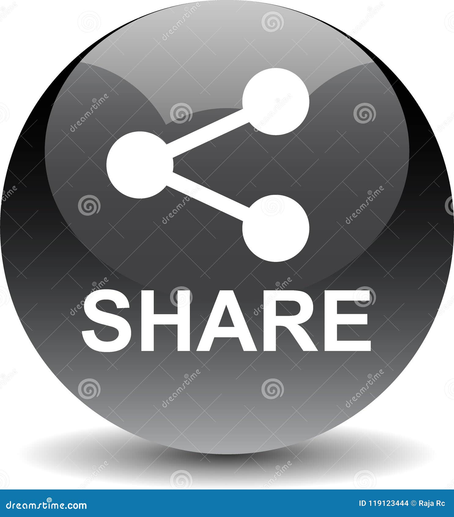 Share web button icon stock vector. Illustration of connection - 119123444