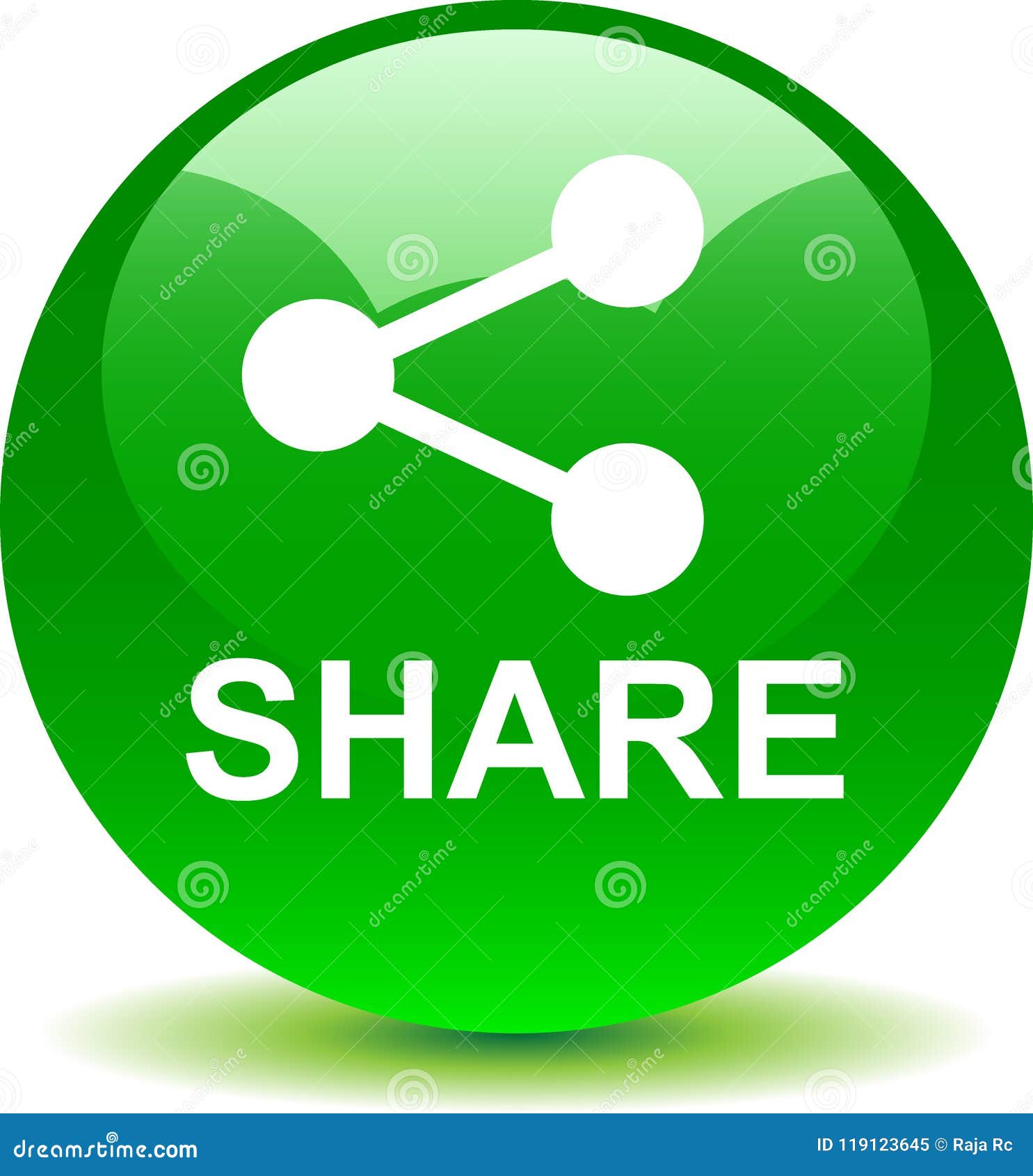 Share web button icon stock vector. Illustration of emblem - 119123645
