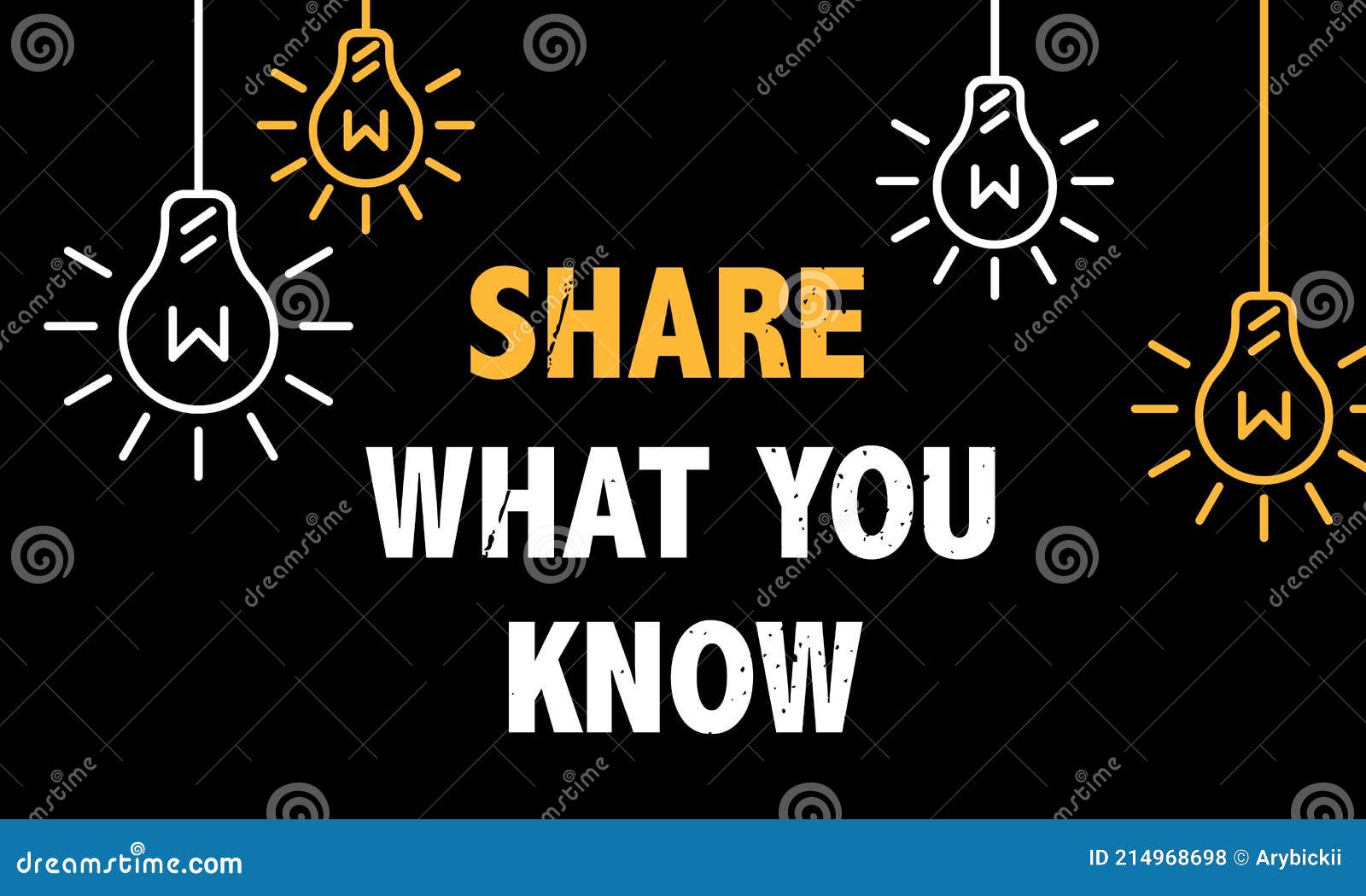 Share What You Know stock vector. Illustration of vision - 214968698