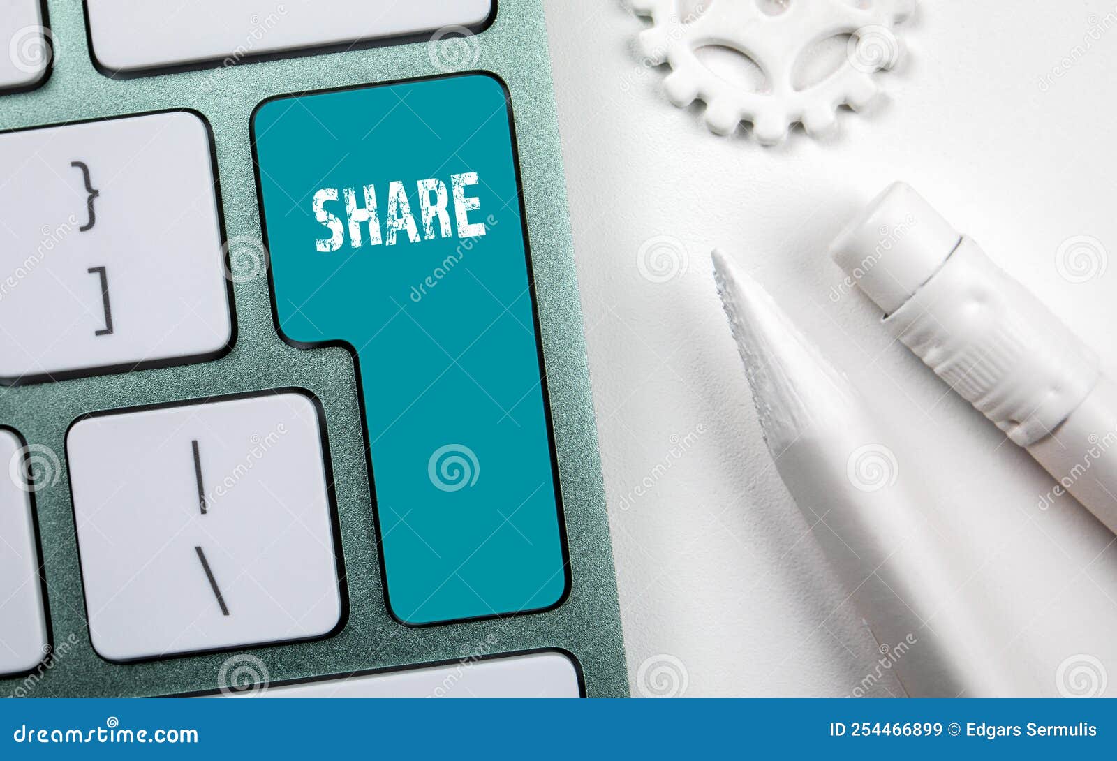 Share. White Computer Keyboard on Office Table Stock Image - Image of ...