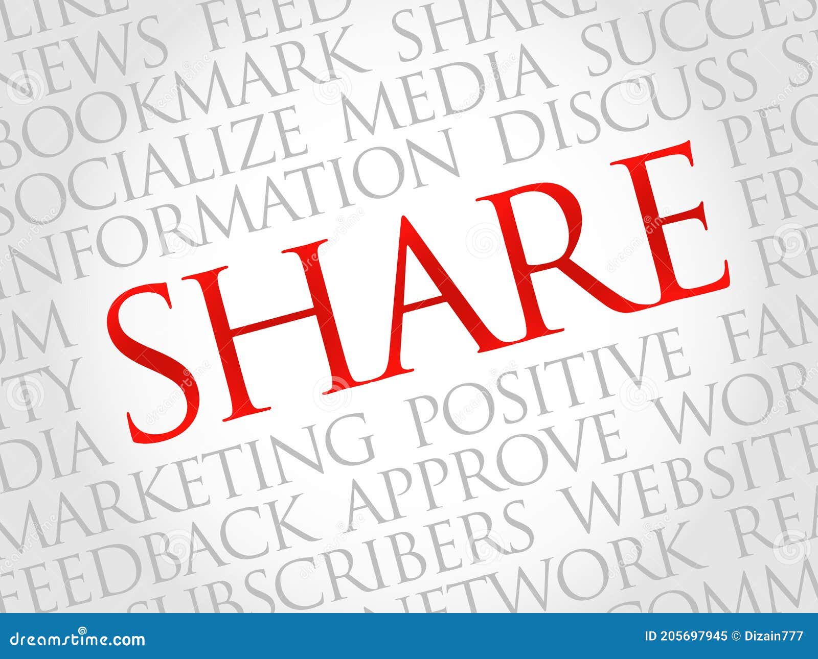 Share word cloud stock illustration. Illustration of background - 205697945