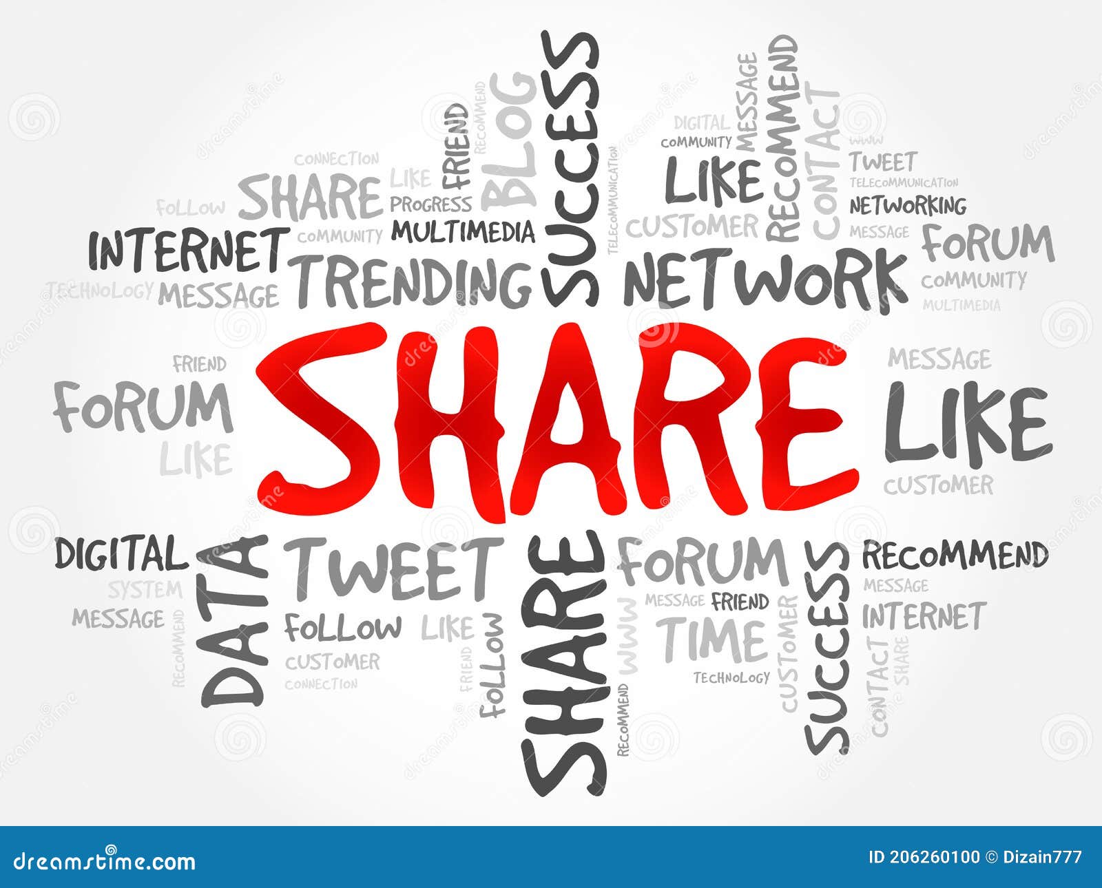 Share word cloud stock illustration. Illustration of advertising ...