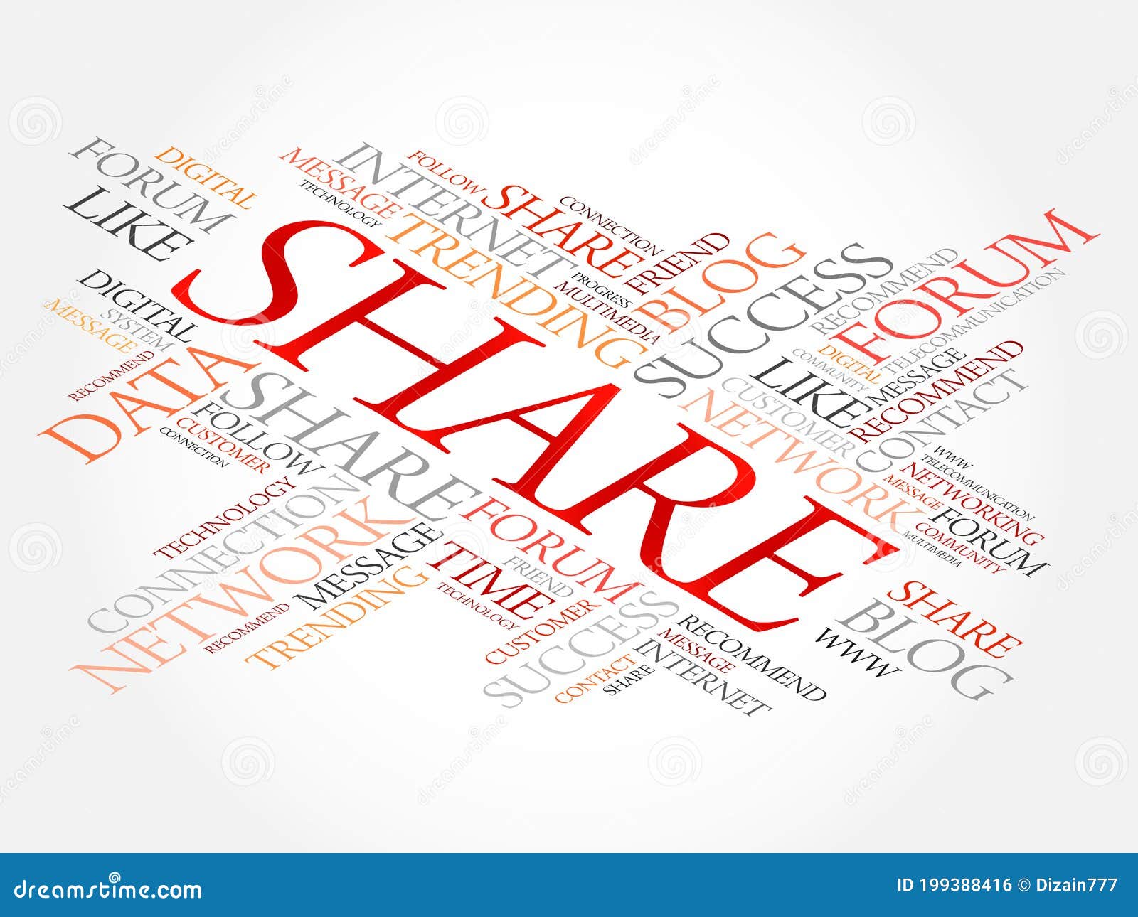 Share word cloud stock illustration. Illustration of like - 199388416