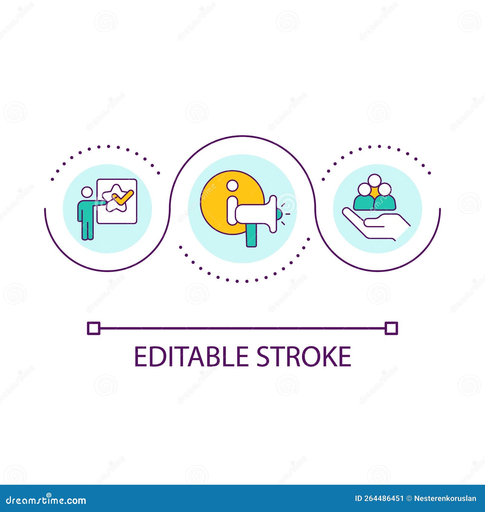 Share Work Updates with Employees Loop Concept Icon Stock Vector ...