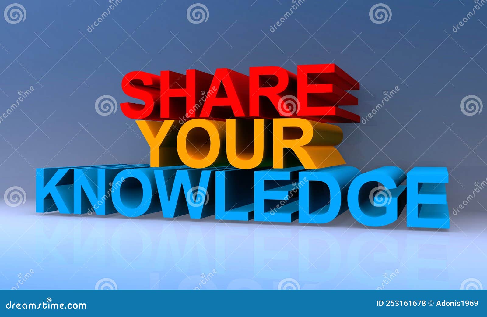 Share Your Knowledge on Blue Stock Photo - Image of collaboration ...