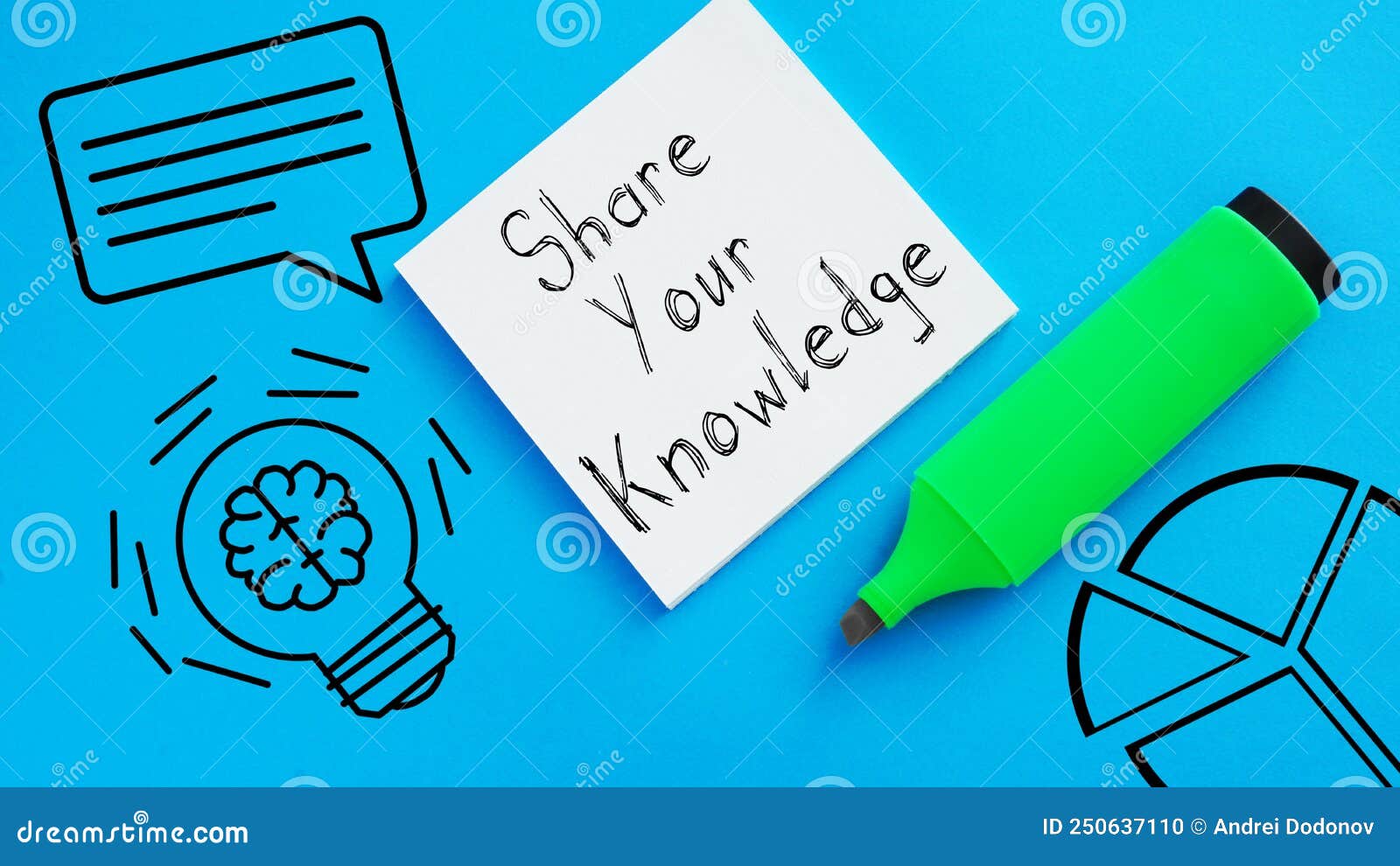 Share Your Knowledge is Shown Using the Text Stock Photo - Image of ...