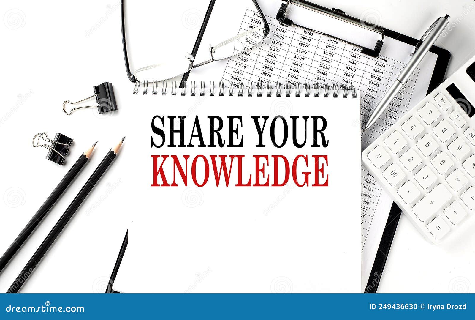 SHARE YOUR KNOWLEDGE Word on Notepad with Clipboard , Chart and ...