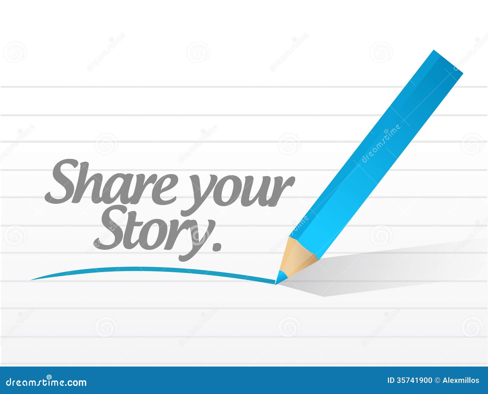 Share Your Story Message Illustration Design Stock Illustration ...