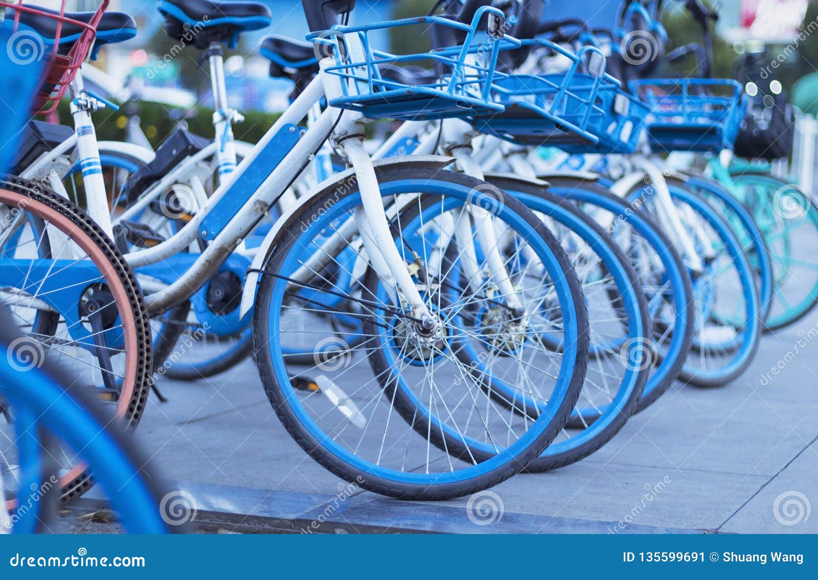 Shared Bicycle Concept: Sharing Bicycles into Urban Garbage Stock Image ...