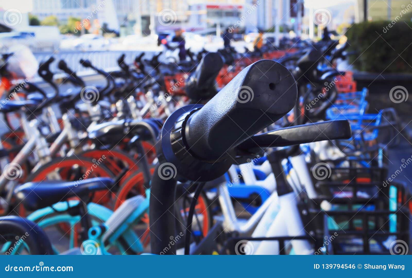 Shared Bicycle Concept: Sharing Bicycles into Urban Garbage Stock Photo ...
