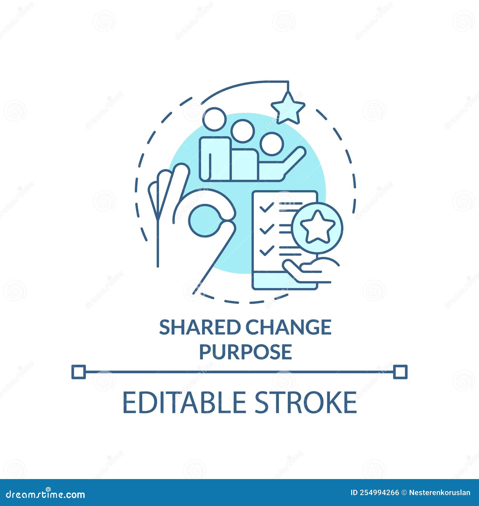 Shared Change Purpose Turquoise Concept Icon Stock Vector ...