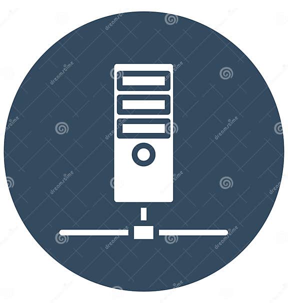 Shared Computer, Network Isolated Vector Icon that Can Be Easily Edited in Any Size or Modified ...