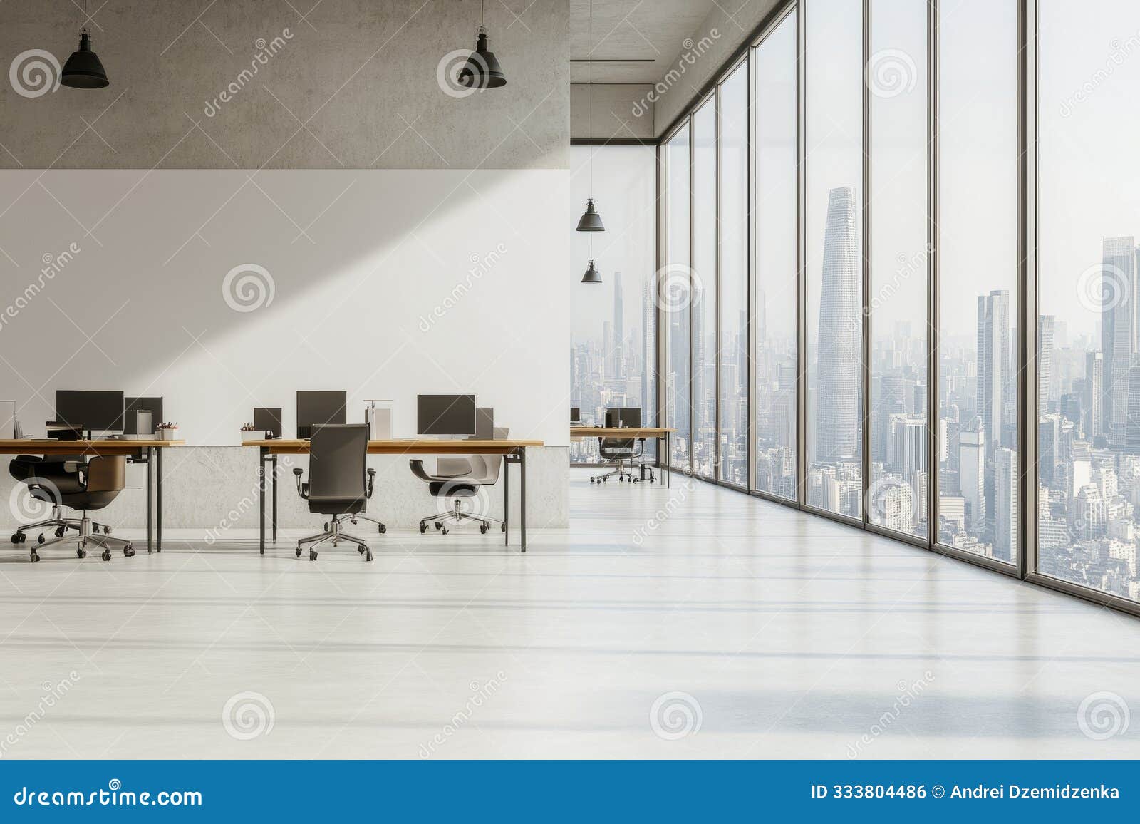 Open, Collaborative Office Space . Royalty-Free Stock Image | CartoonDealer.com #335459788