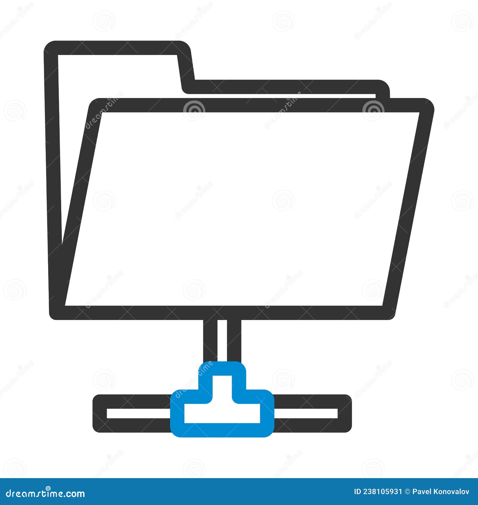 Shared Folder Icon stock vector. Illustration of directory - 238105931