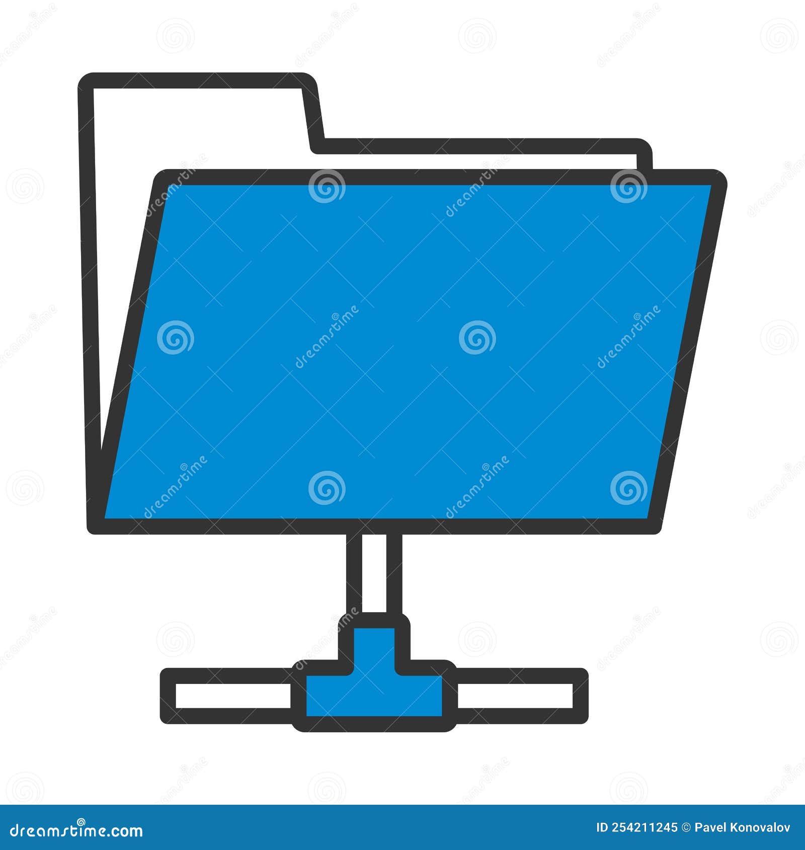 Shared Folder Icon stock vector. Illustration of computer - 254211245