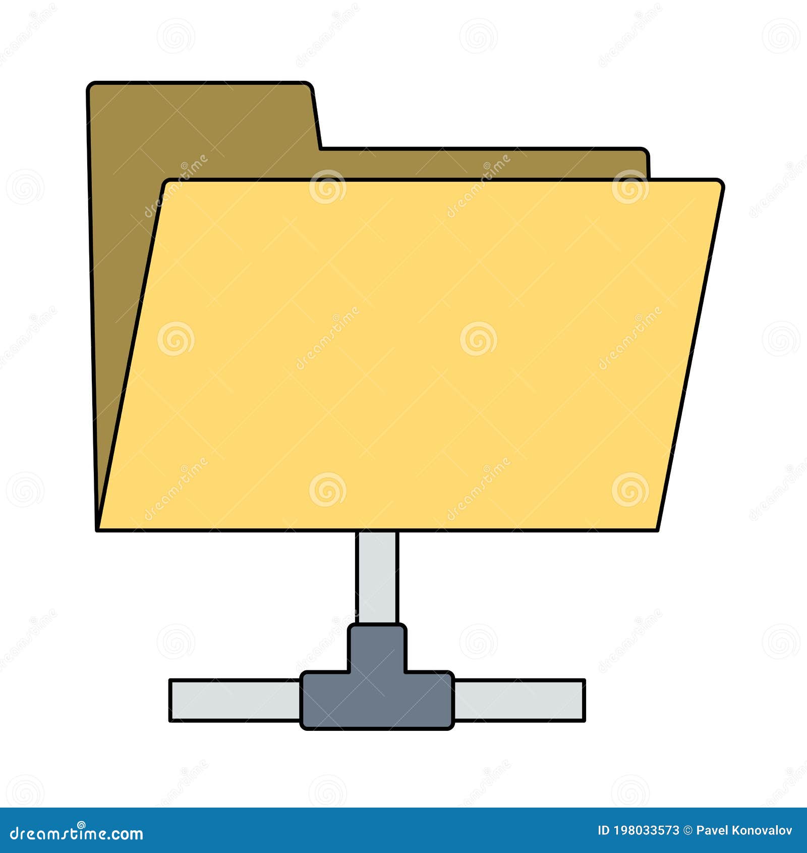 Shared Folder Icon stock vector. Illustration of open - 198033573